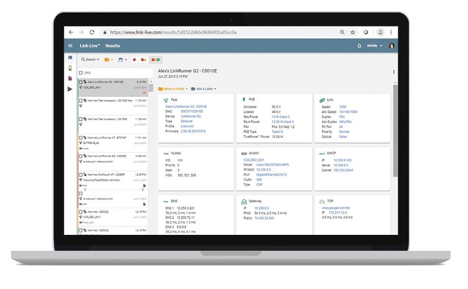 Link-Live - Collaboration, Reporting and Network Analysis Tool - NetAlly